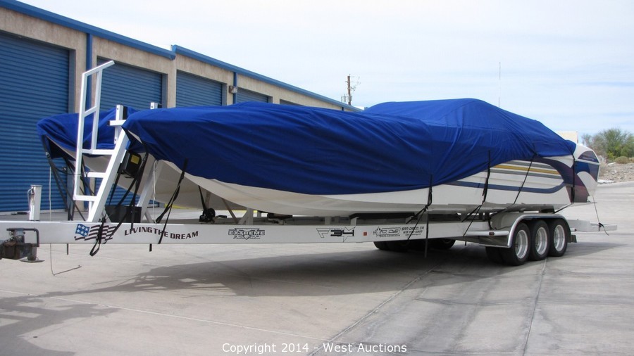 West Auctions - Auction: 2001 DCB Mach F-34 Catamaran 34' Speed Boat ...