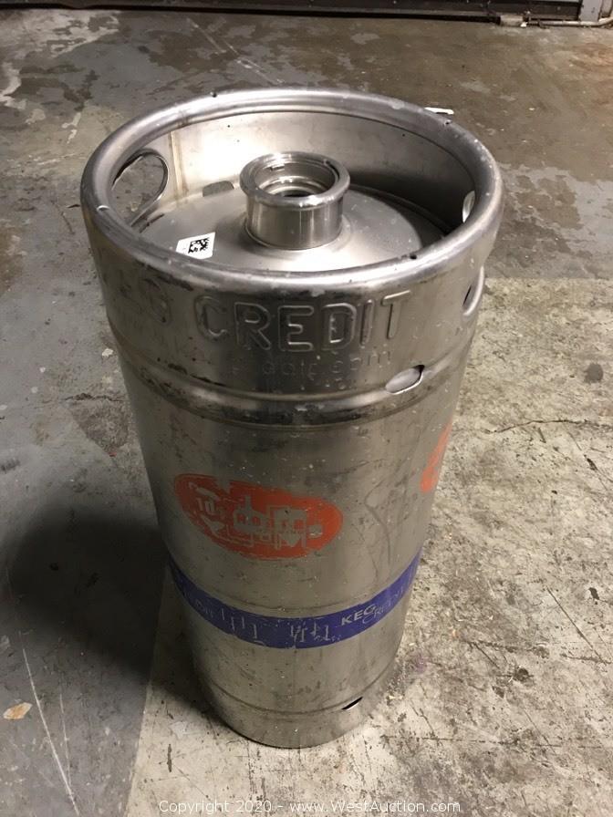 West Auctions - Auction: 101 Brewery Kegs ITEM: (1) Keg Credit 5.16 ...